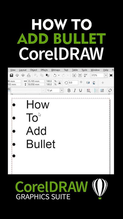 🔘 How to Add Bullets in CorelDRAW – Quick & Easy! 📝| #kukkgraphic #coreldraw - YouTube