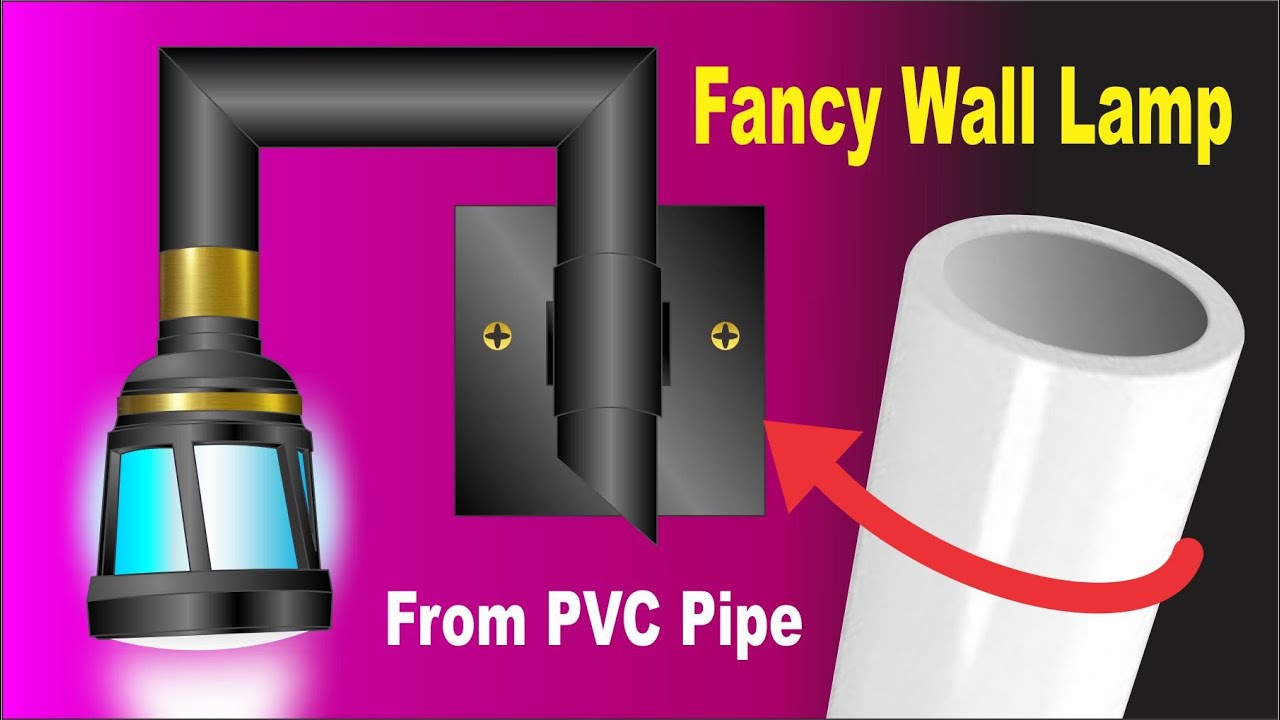 how to make amazing wall light decoration from PVC Pipe | wall lights ...