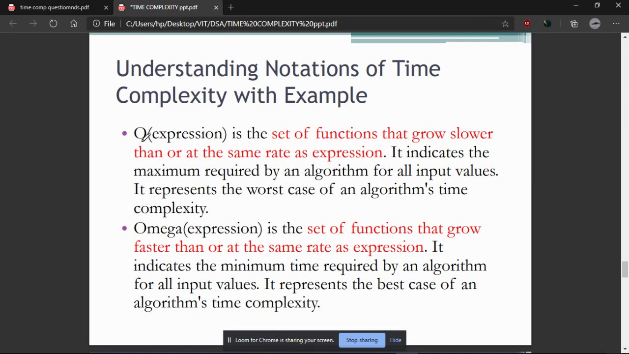 Data Structure And Algorithm With Time Complexity Youtube 8767
