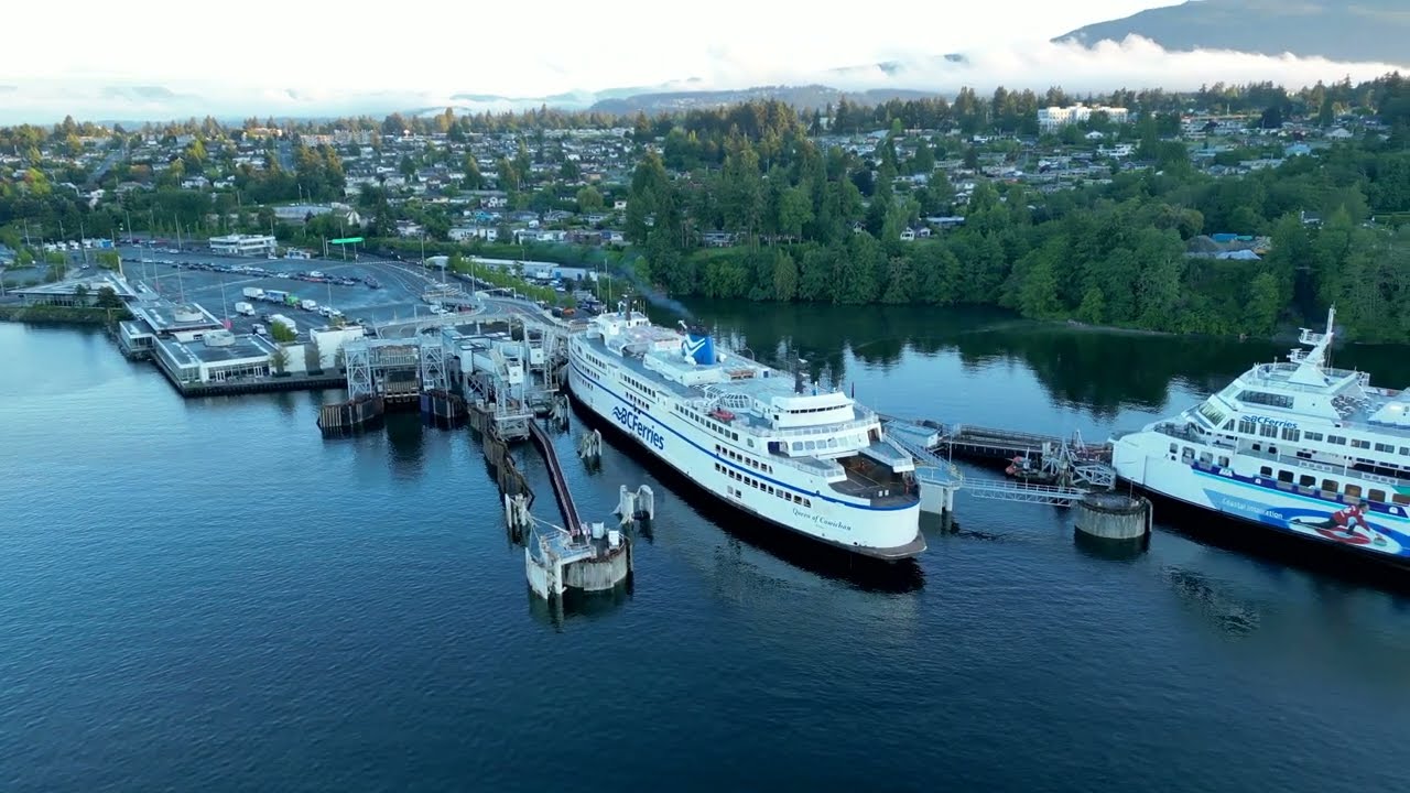 BC Ferries Terminal at Departure Bay Nanimo - DJI Mini 3 Pro - YouTube