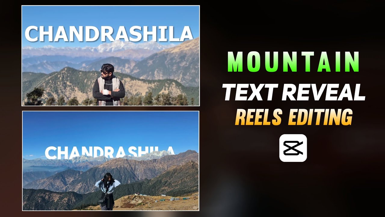 Instagram Trending Mountain Text Reveal Reels Editing | Mountain Behind ...