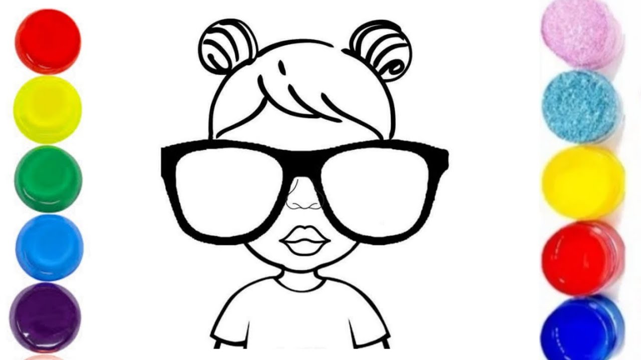 How to Draw and Colour A girl//Step by step Colouring//Kids drawing ...