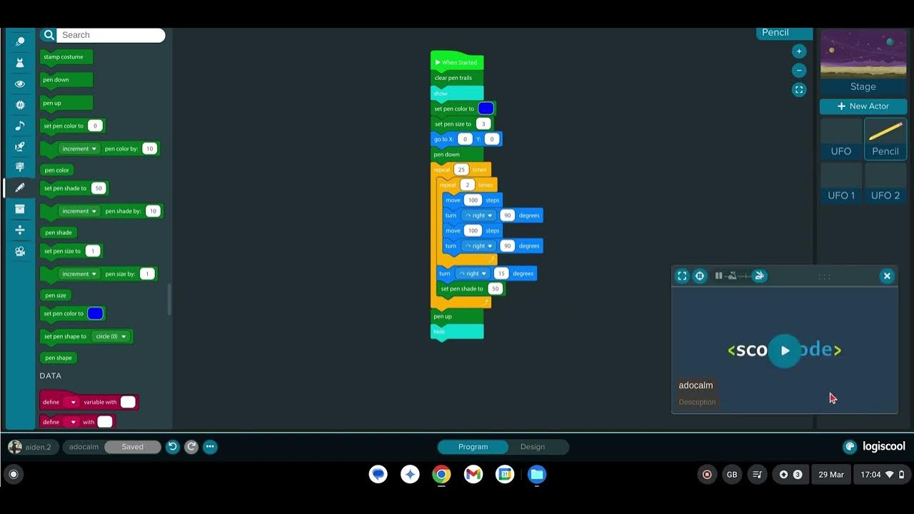 nested squares using nested loops using scratch - YouTube