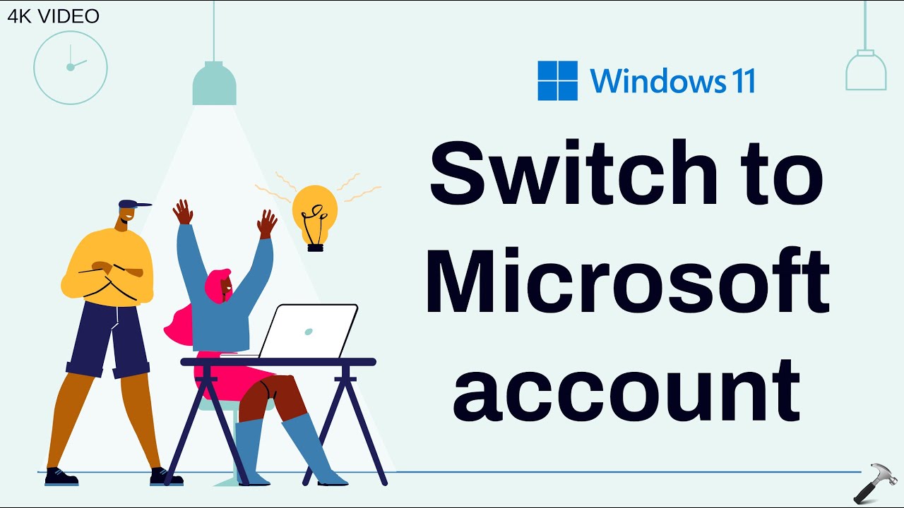 Switch to Microsoft account in Windows 11 - YouTube