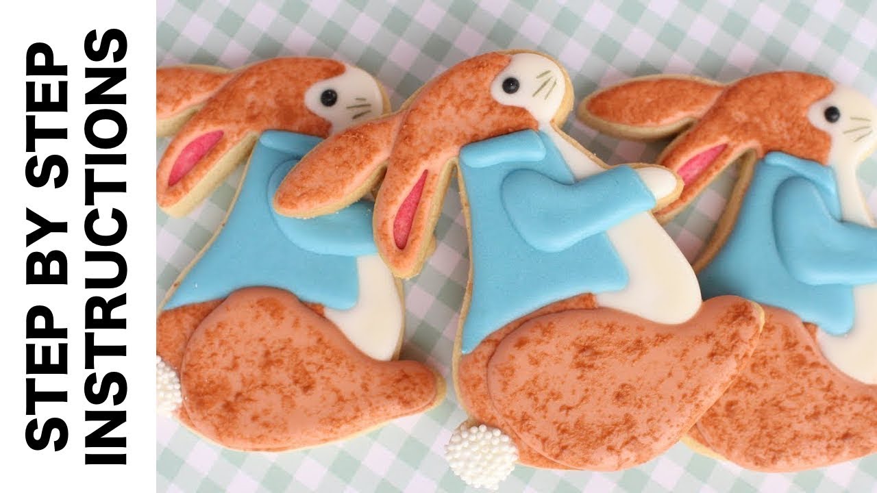 Peter Rabbit Inspired Easter Bunny Cookies - Cute & Easy Easter Rabbit ...