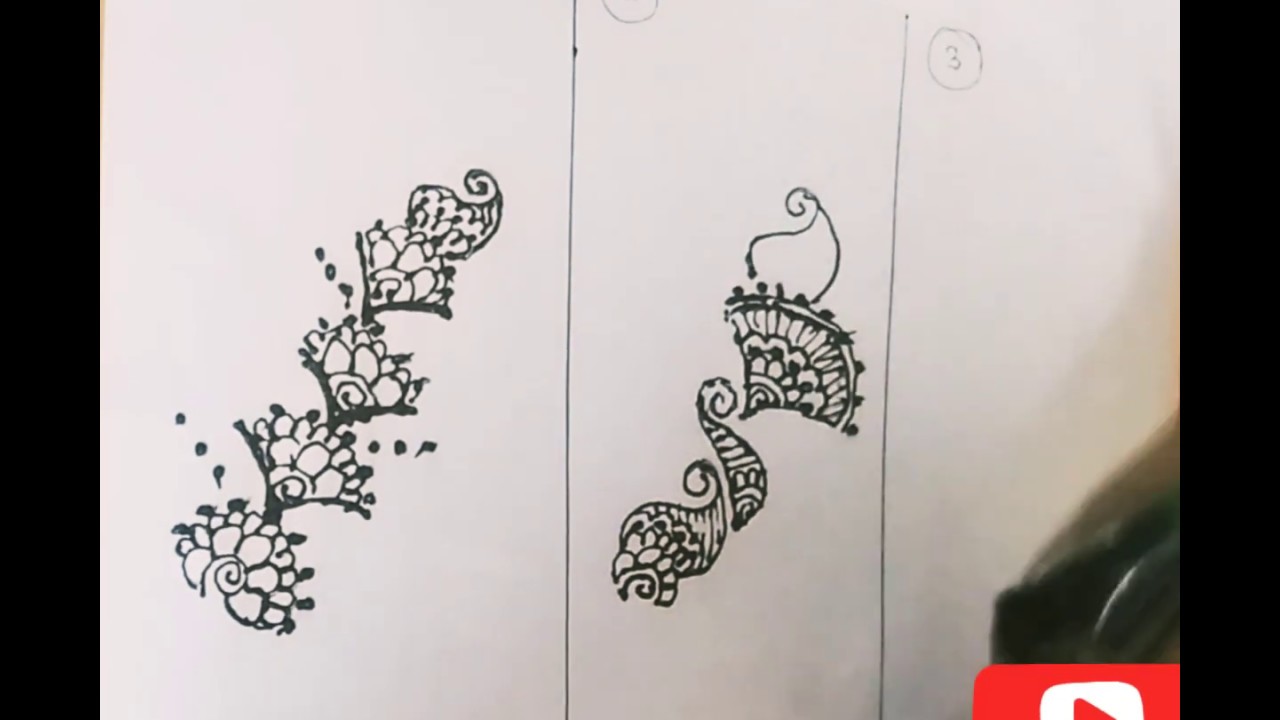 Easy designs for beginners|strip design |step-6 for mehendi designs ...