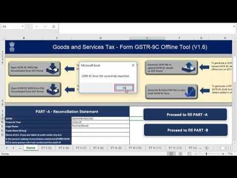 Troubleshooting Processed with Error while Opening JSON in Form GSTR 9C - YouTube
