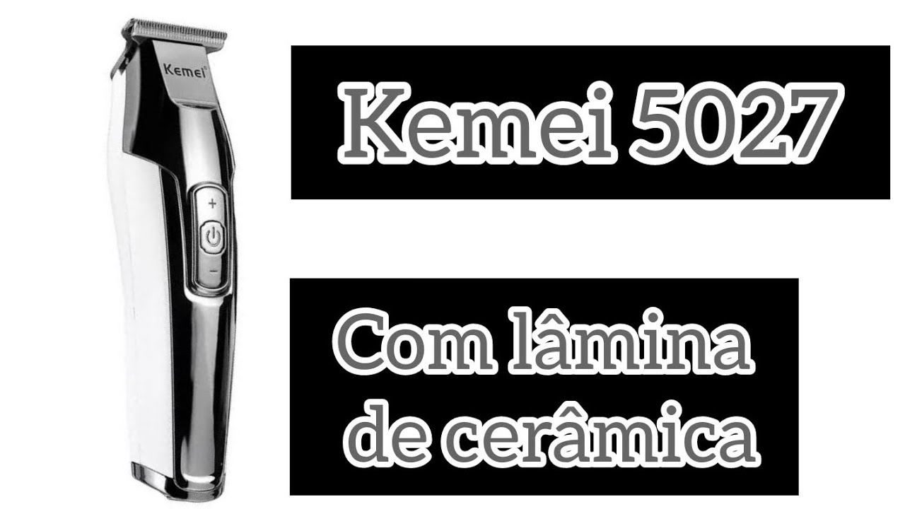 kemei 5027 com lâmina de cerâmica - YouTube