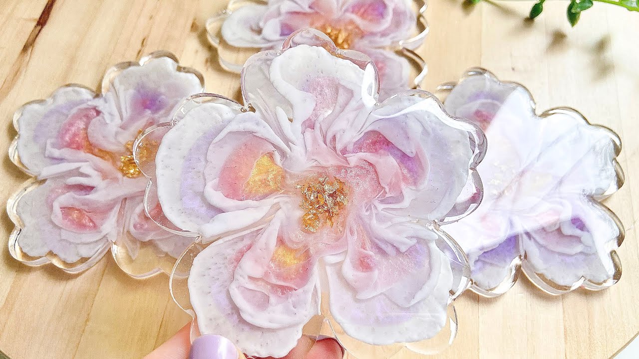 Gorgeous 3D Flower Resin Coaster Tutorial - YouTube