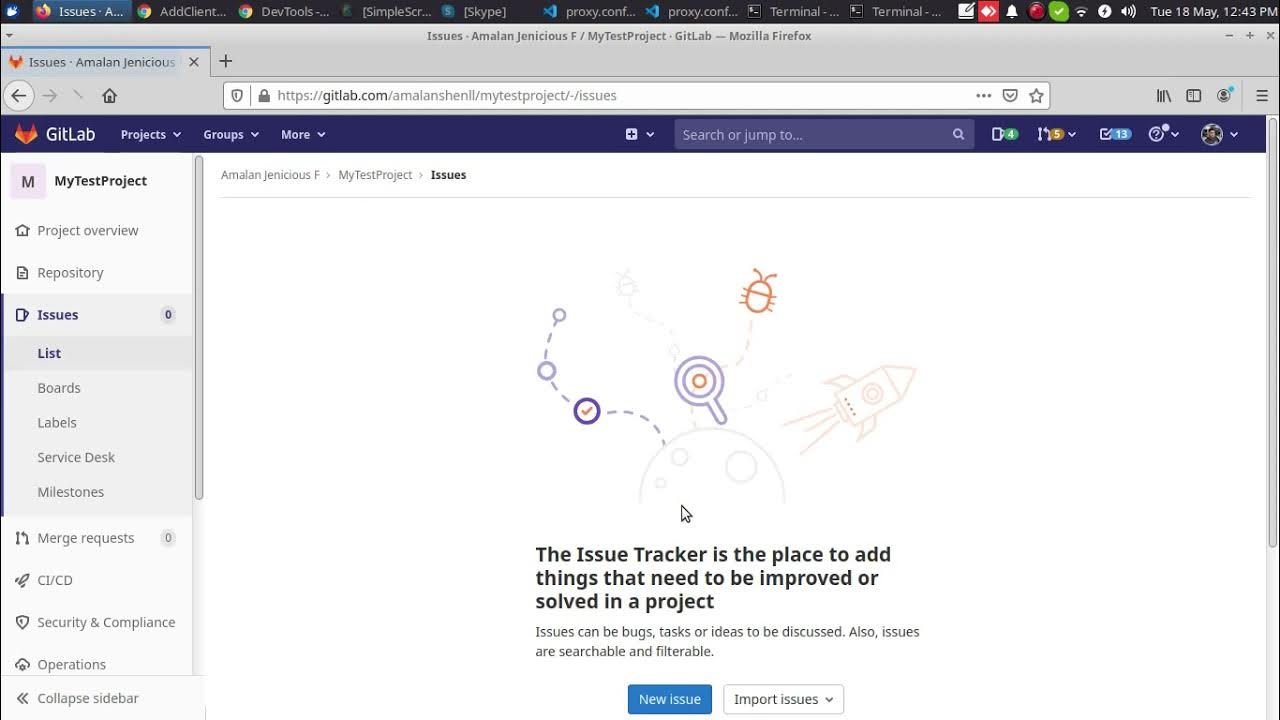 How to create issue in GitLab. - YouTube