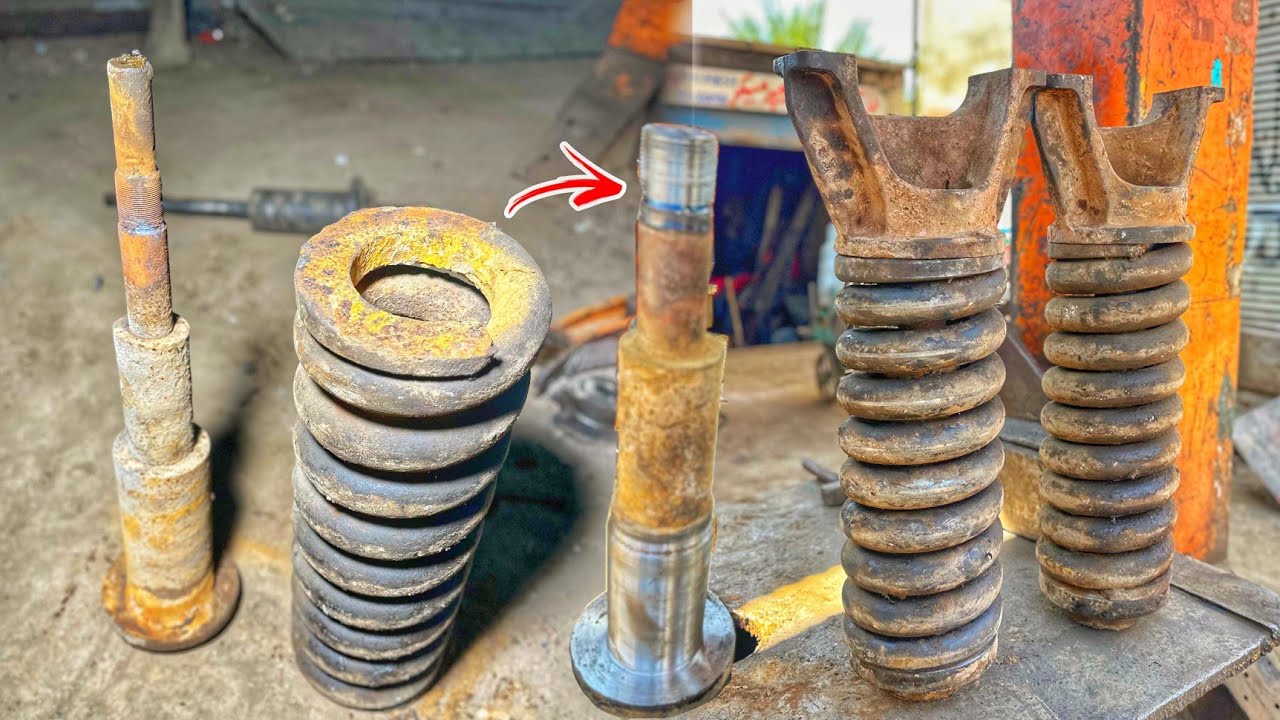CAT 320c Excavator Track Adjuster Recoil Spring In Local Factory ...