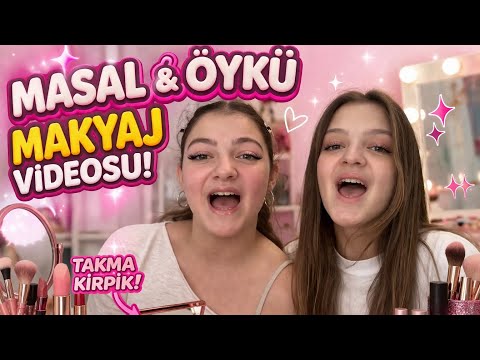 ÖYKÜ İLE MAKYAJ YAPTIK / Kirpik Takarken Komik Anlar