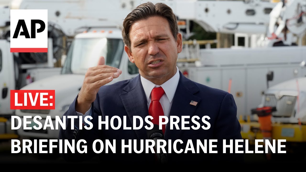 LIVE: Florida Gov. Ron DeSantis holds press briefing on Hurricane ...