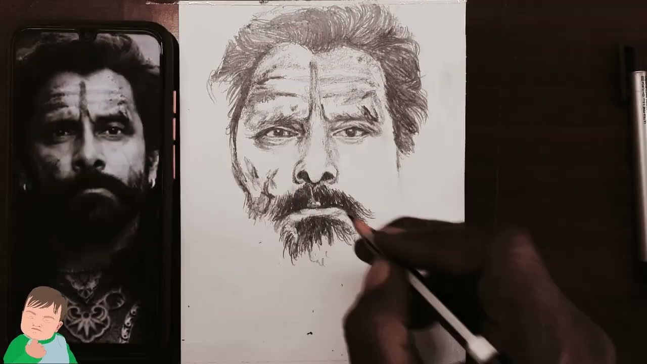 Aditya Karikalan Chiyaan Vikram Drawing Ponniyin Selvan #PVMARTLAND ...