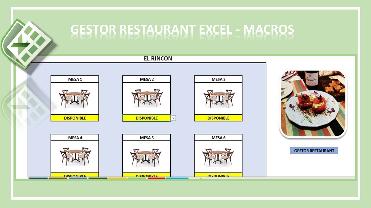 COMO REALIZAR UN GESTOR PARA RESTAURANT CON EXCEL MACROS YouTube como-realizar-un-gestor-para-restaurant-con-excel-macros-youtube