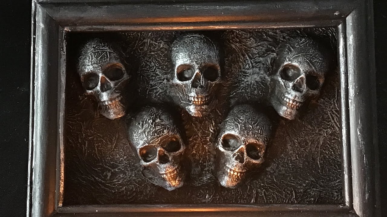 Skull shadow box frame - YouTube