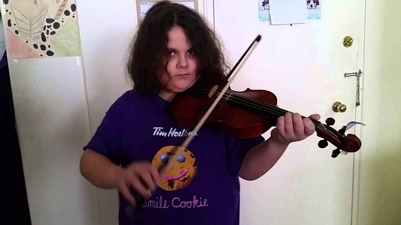 Musette by J.S. Bach, George's first try on viola - YouTube