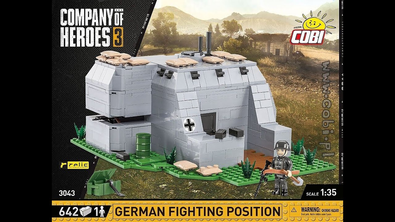 COBI 3043 & COMPANY OF HEROES 3 GERMAN FIGHTING POSITION - YouTube