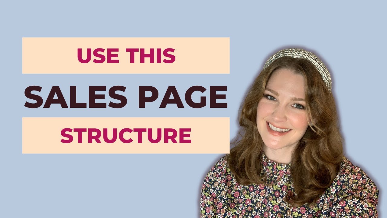 How to structure a sales page - YouTube