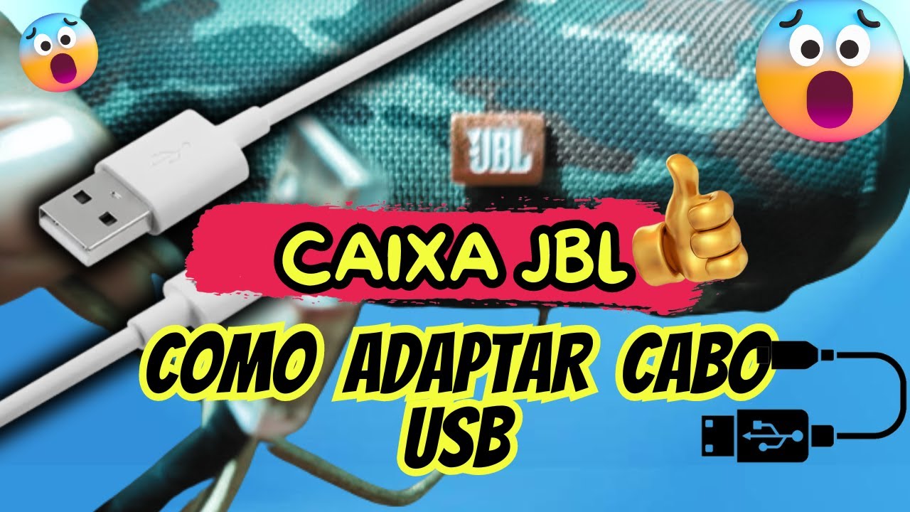 caixinha JBL como adaptar cabo USB para carregamento /caixa JBL via USB ...