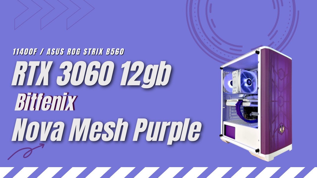 White and Purple RTX 3060 PC Build - YouTube