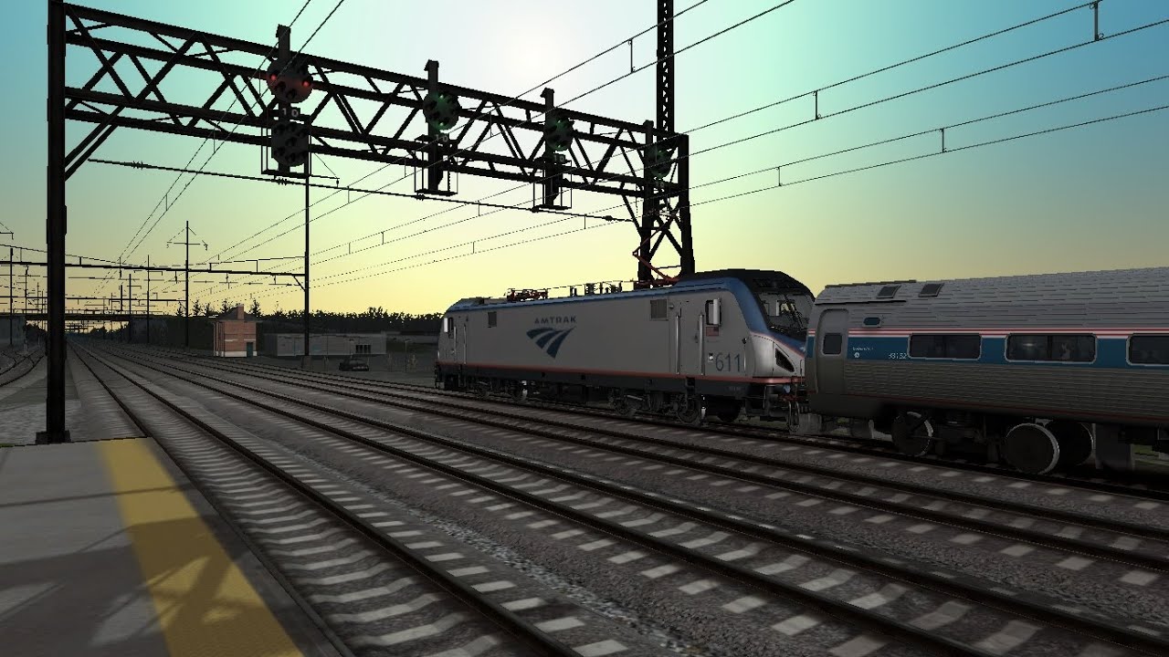 Train Simulator 2014 HD EXCLUSIVE: Amtrak ACS-64 611 Leads NJT Trenton ...