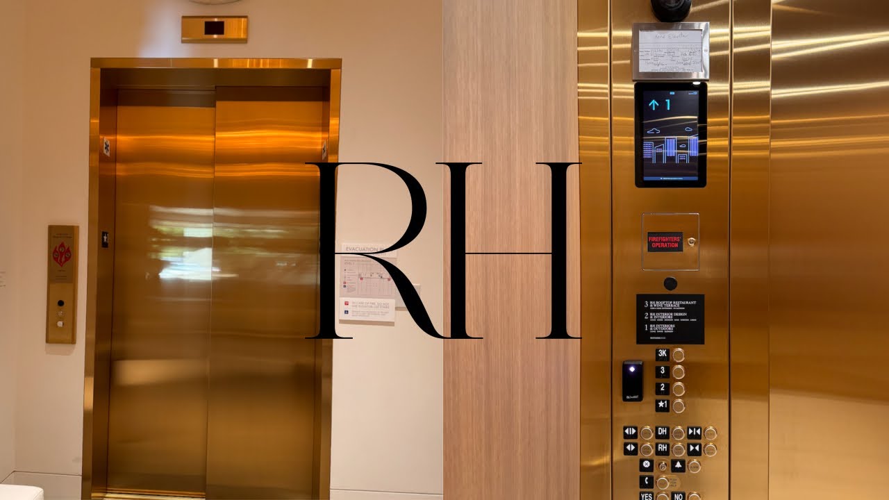 NEW Brass KONE Traction Elevator - Restoration Hardware - Stanford Mall ...