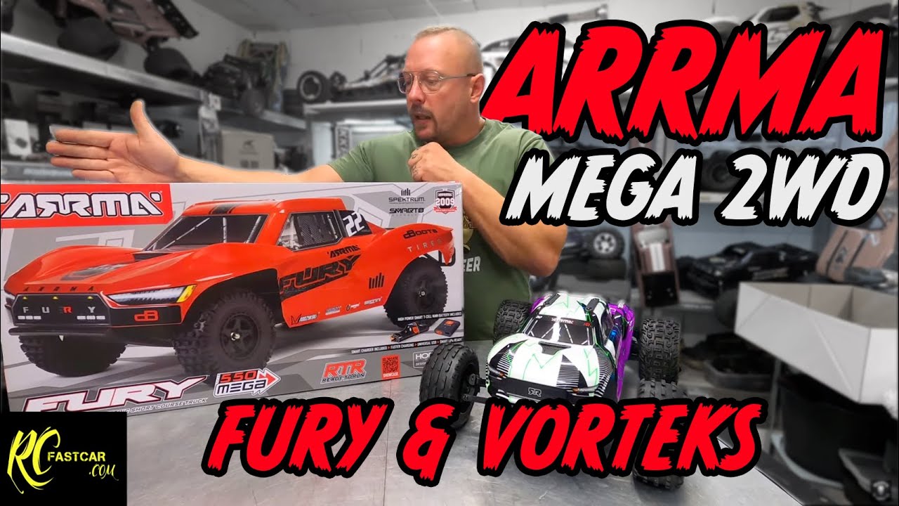 ARRMA VORTEX MEGA et MEGA FURY avec RCFASTCARS COM - YouTube
