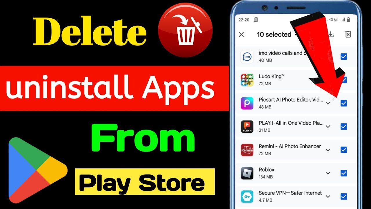 How To Delete Uninstall Apps From Play Store | Play Store Uninstall App ...