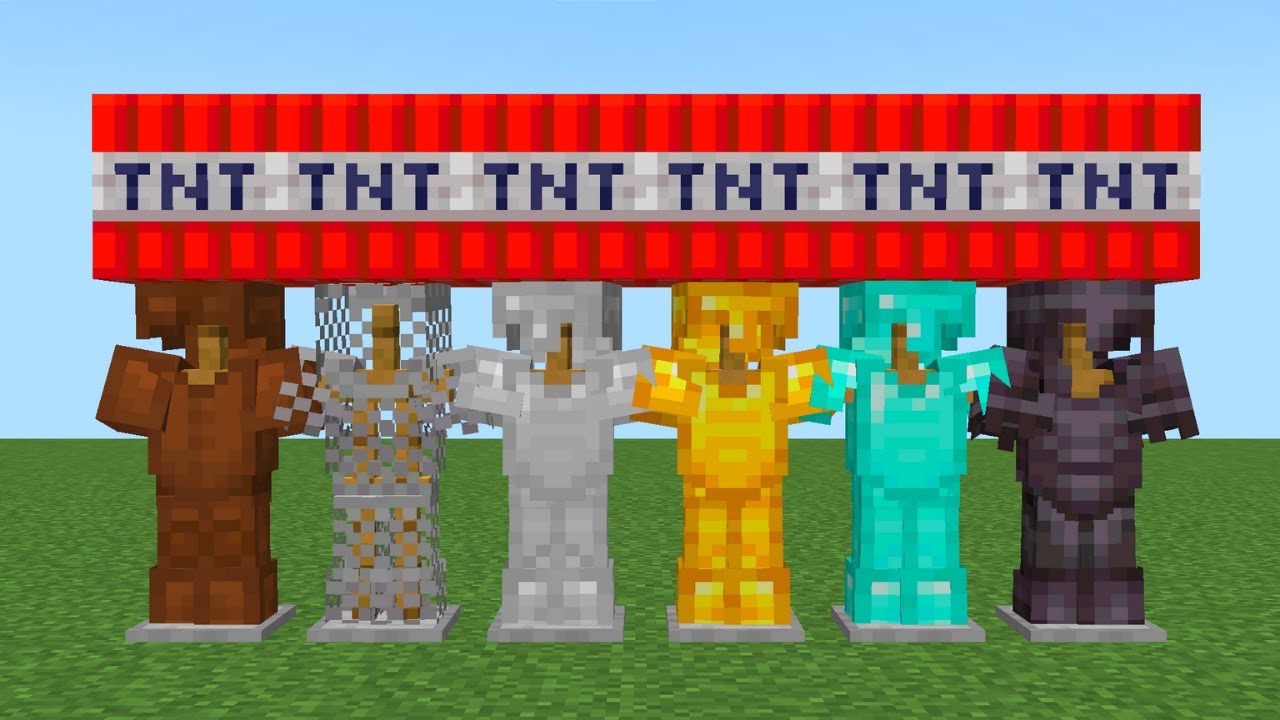 which armor can save you from tnt explodes - YouTube