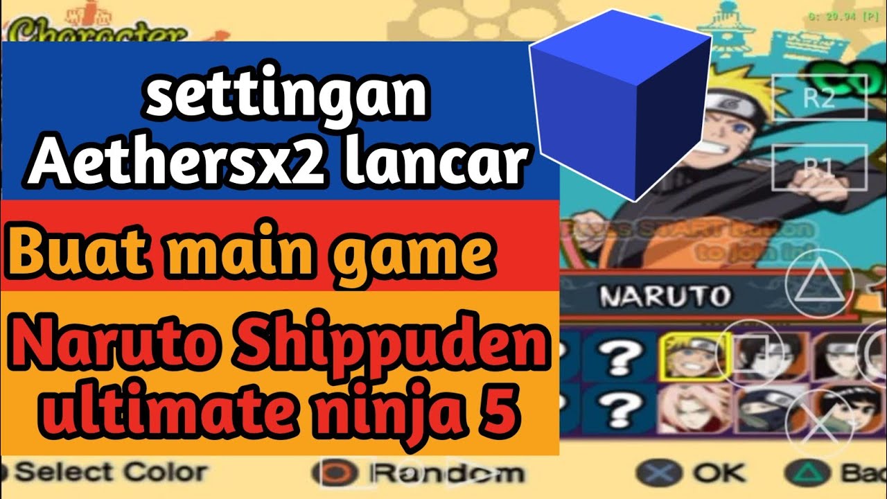 Bermain game naruto Shippuden ultimate ninja 5 di emulator Aethersx2 ...