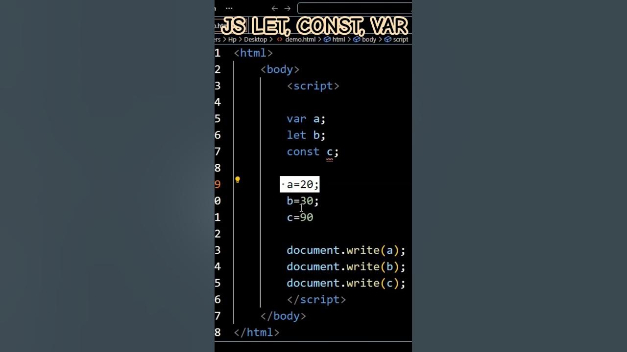 Java Script LET, VAR, CONST, keywords #javascipt #jstutorial - YouTube