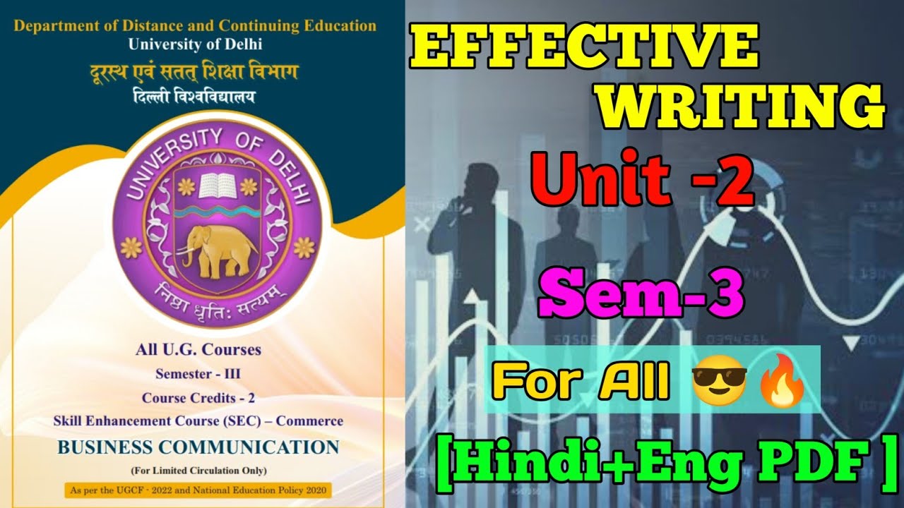 BUSINESS COMMUNICATION || UNIT -2 SEM-3,4 || [Hindi+English PDF ] || Du Sol |Ncweb | IGNOU ...