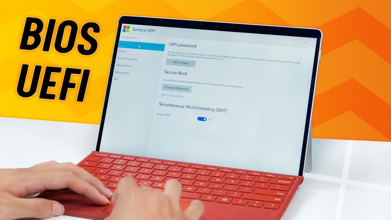 Hướng dẫn truy cập Bios UEFI Surface - YouTube