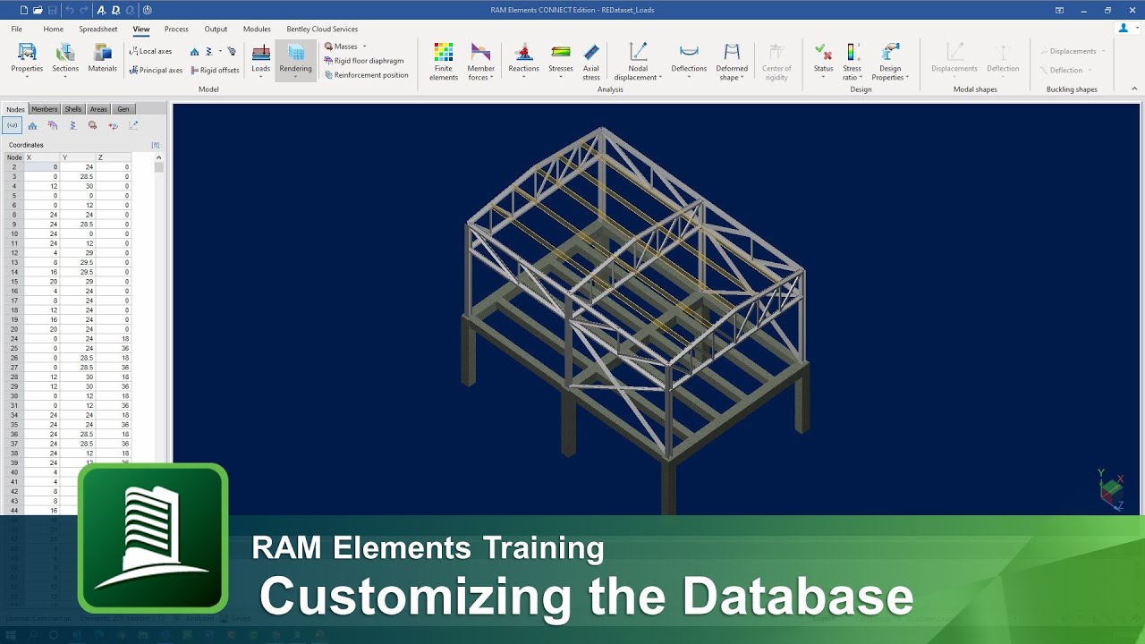 Customizing the Databases in RAM Elements - YouTube