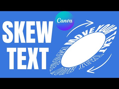 Skewed Rotating Text on Canva - Skew Image App Tutorial - YouTube