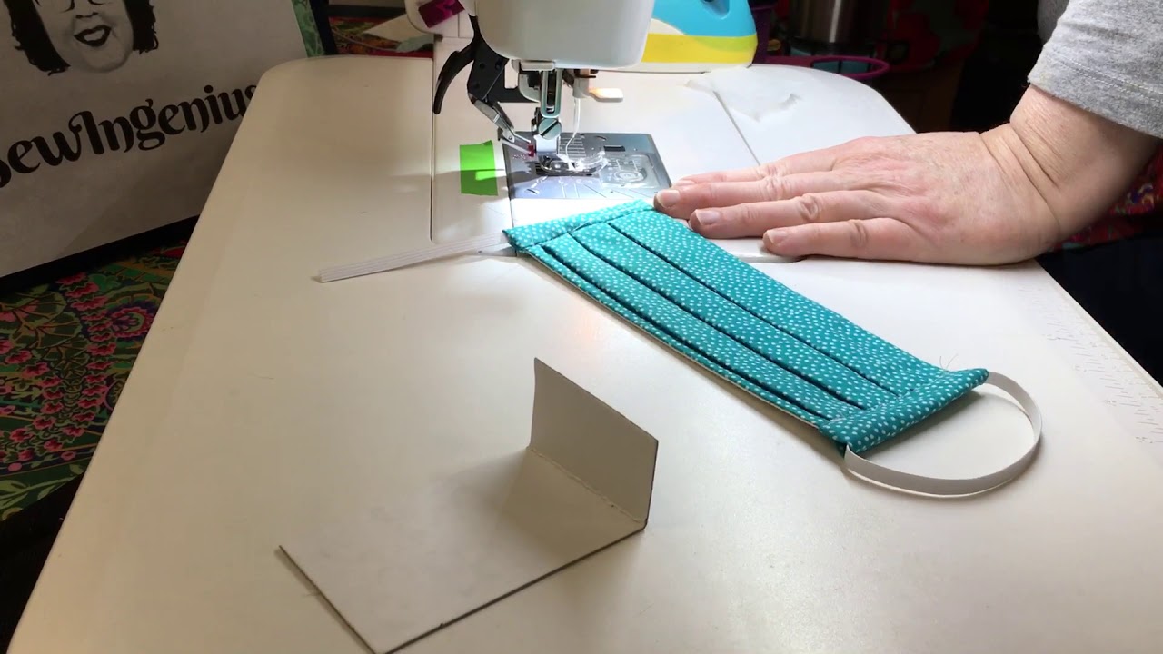 Inserting 1/4” elastic for Face Mask. - YouTube