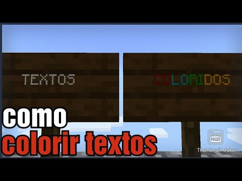 Como colocar textos coloridos no minecraft - YouTube