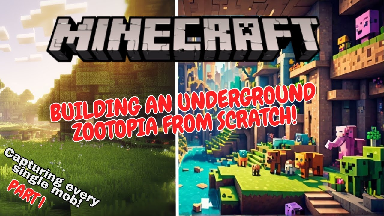 We're building an underground zootopia in Minecraft from scratch! - YouTube