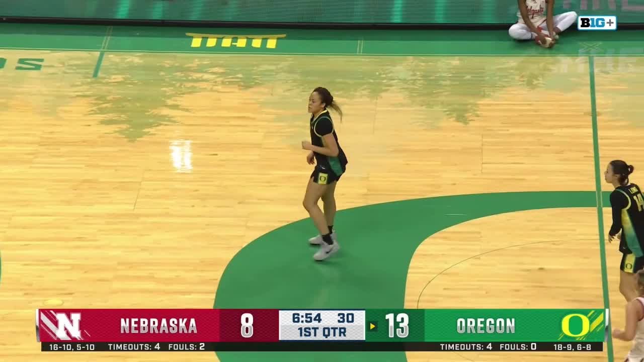 Sofia Bell For Three vs. Nebraska | Oregon Women's Basketball - YouTube