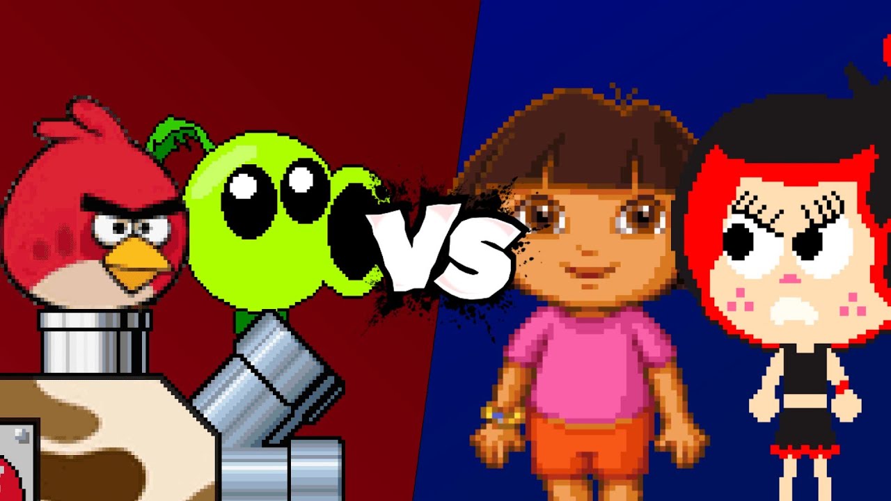 MUGEN Battle - Angry Birds Tank/Peashooter vs Hanazuki/Dora the ...