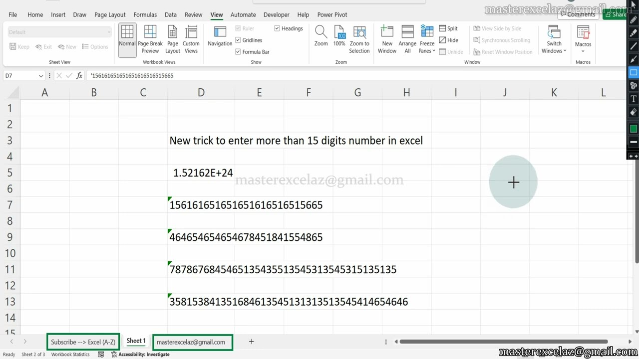 New Trick To Enter More Than 15 Digits Number In Excel MS Excel Tips New Trick To Enter More Than 15 Digits Number In Excel MS Excel Tips