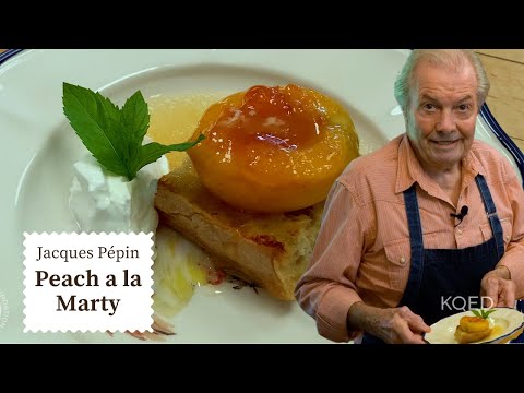 Genius Leftover Bread Hack: Jacques Pépin's Peach a la Marty Recipe | Cooking at Home