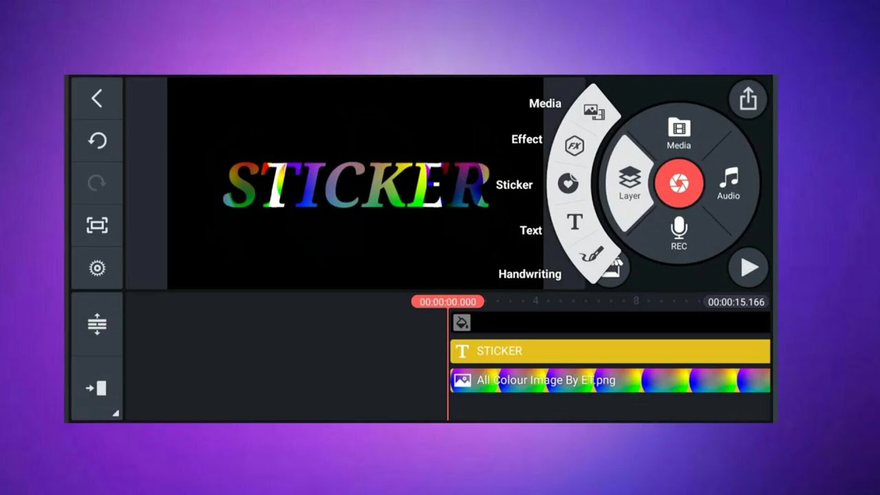 kine master tutorial color text STICKER ON .THE - YouTube