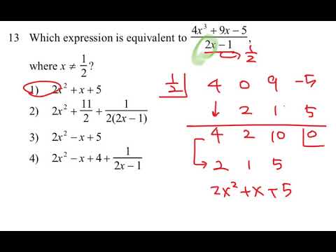 Algebra 2 regents August 2017 Part 1 - YouTube