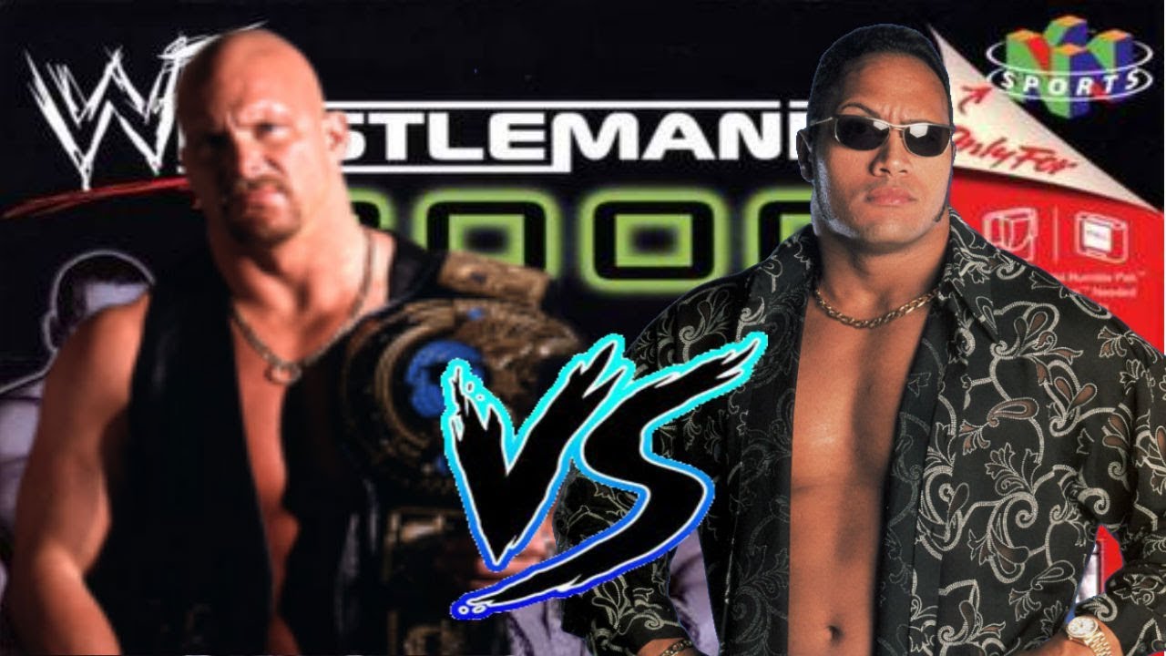 WWF Wrestlemania 2000 Stone Cold Steve Austin vs The Rock - YouTube