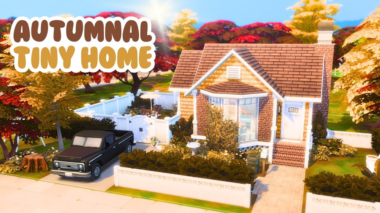 Tiny Autumnal Home || The Sims 4: Speed Build - YouTube