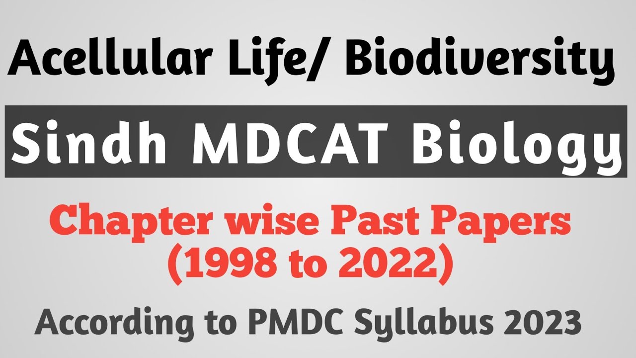 Acellular Life| Past Papers (1998 to 2022) Explanation| Sindh MDCAT ...