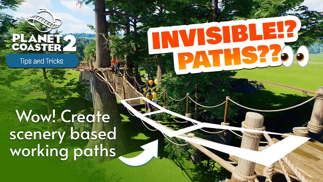 Invisible Paths - Planet Coaster 2 - YouTube