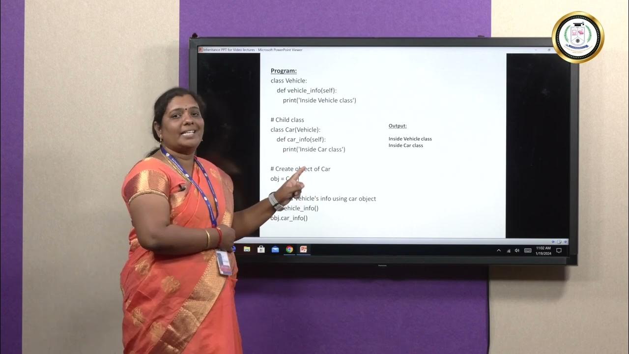 Class Object and Inheritance - In Python - Ms P Nandhini - YouTube